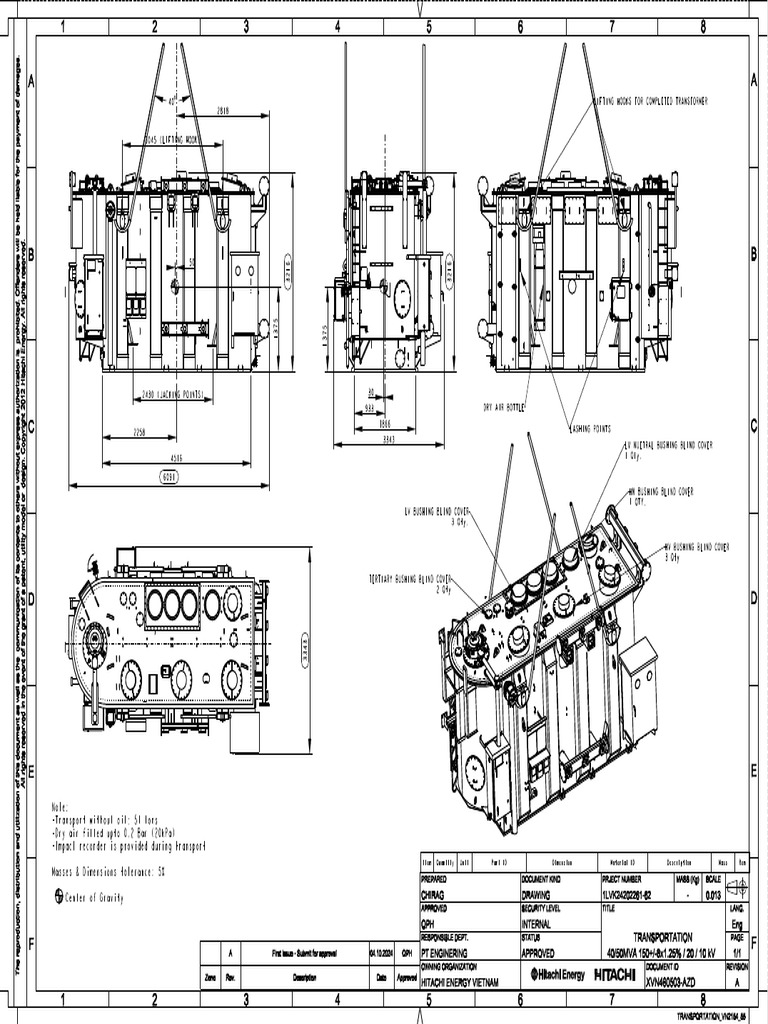 Drawing - Transformer Hitachi 250409 | PDF