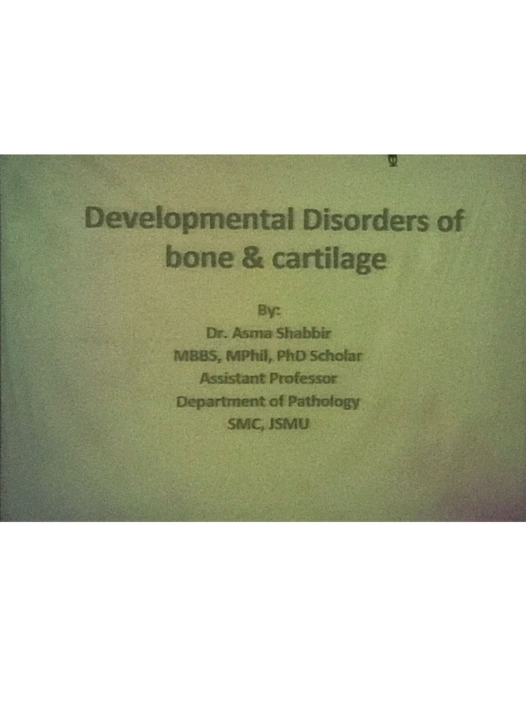 Developmental Disorders of Bone and Cartilage | PDF