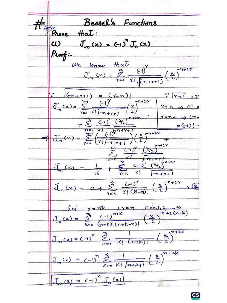 Bessel Function ODE | PDF