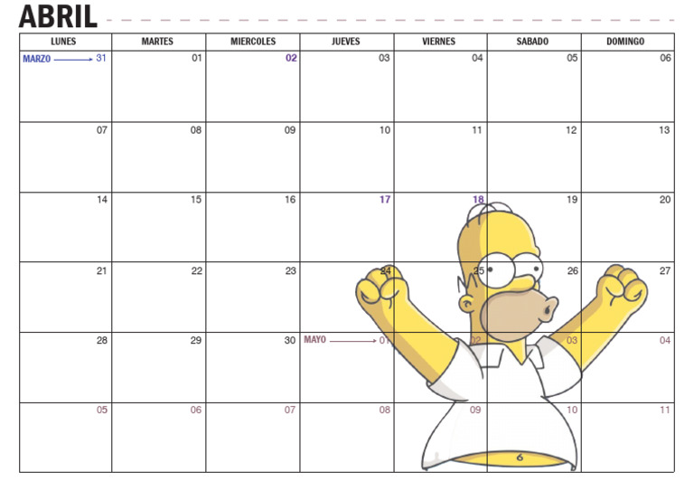 calendarioABRIL | PDF