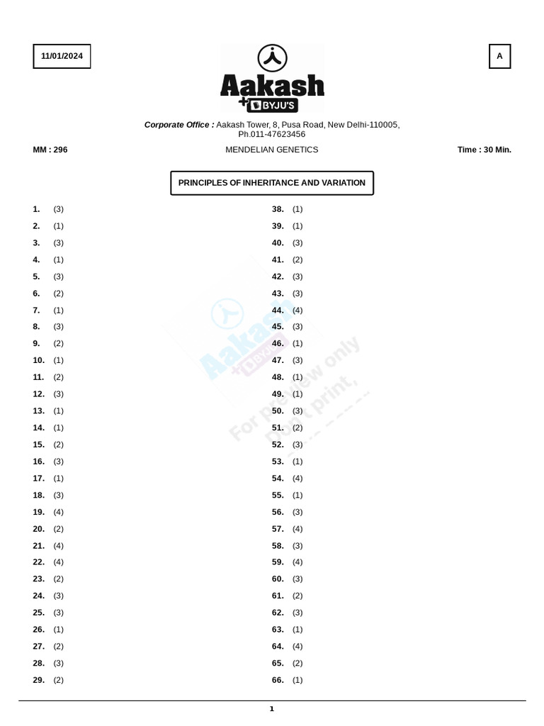Mendelian Genetics Principles & Solutions | PDF | Dominance (Genetics ...