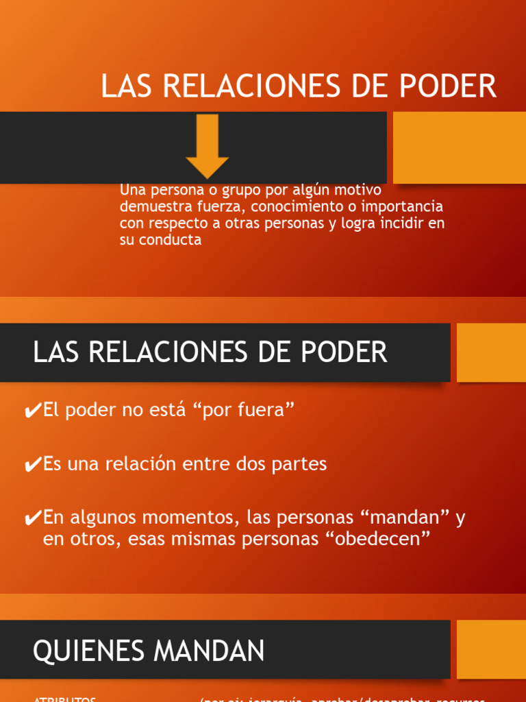 Las relaciones de poder.pptx | PDF