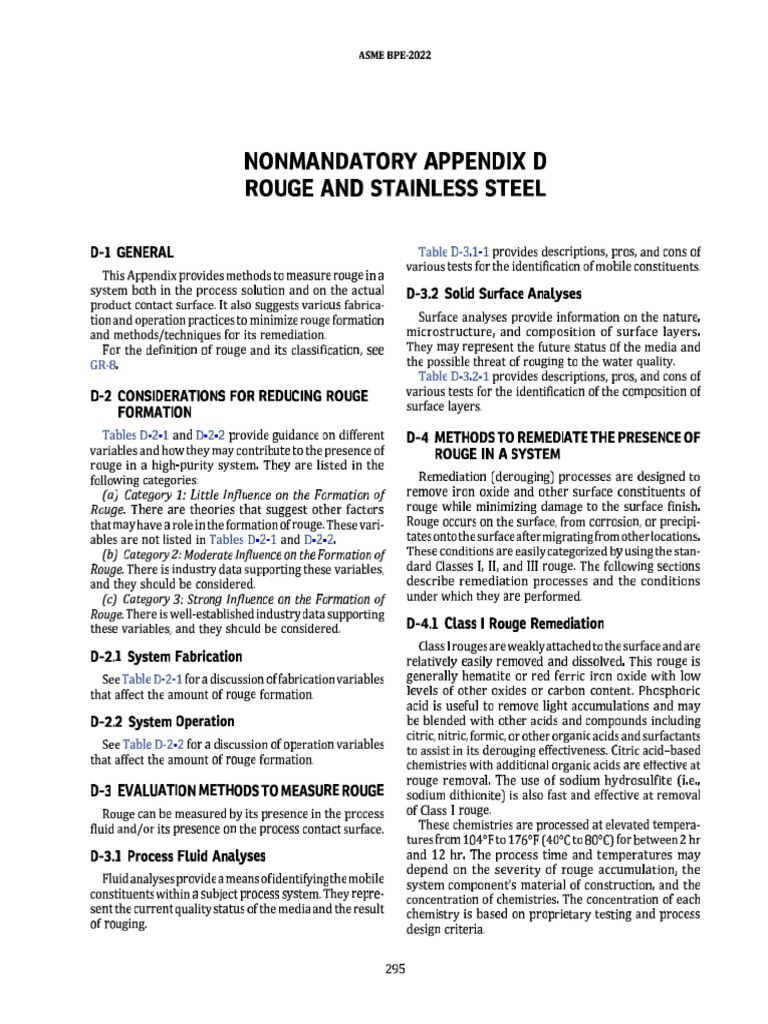 ASME BPE - Rouge | PDF