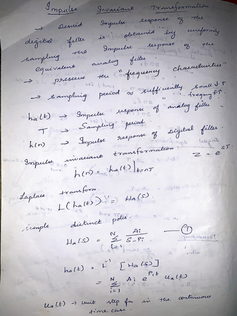 Impulse Invariant Method | PDF