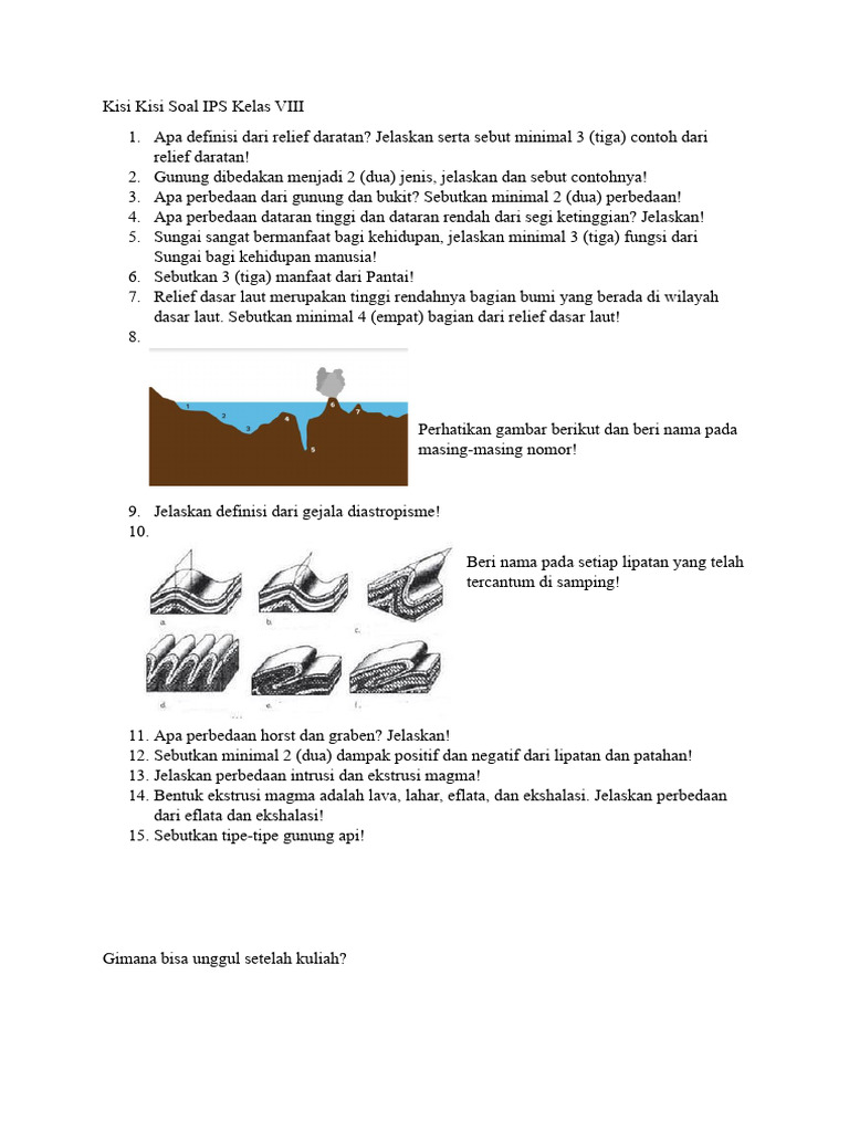 Kisi Kisi Soal IPS Kelas VIII | PDF