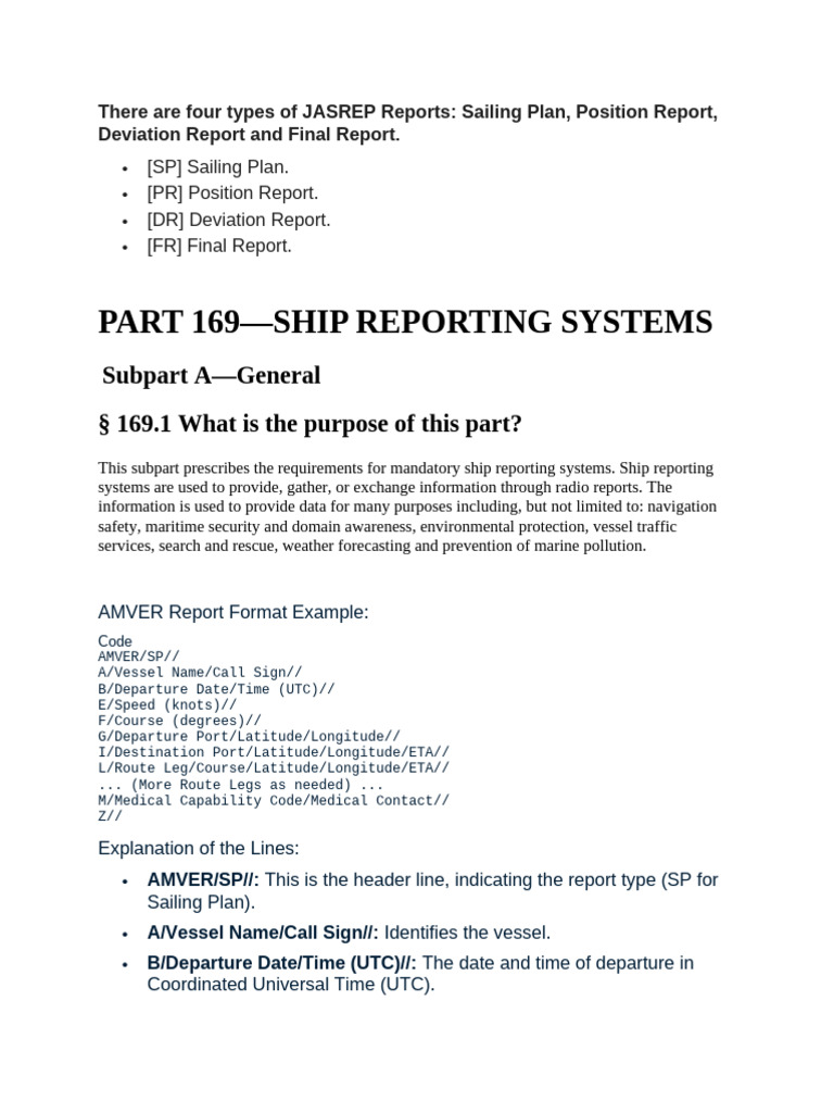 There Are Four Types of JASREP Reports 2 | PDF | Search And Rescue ...