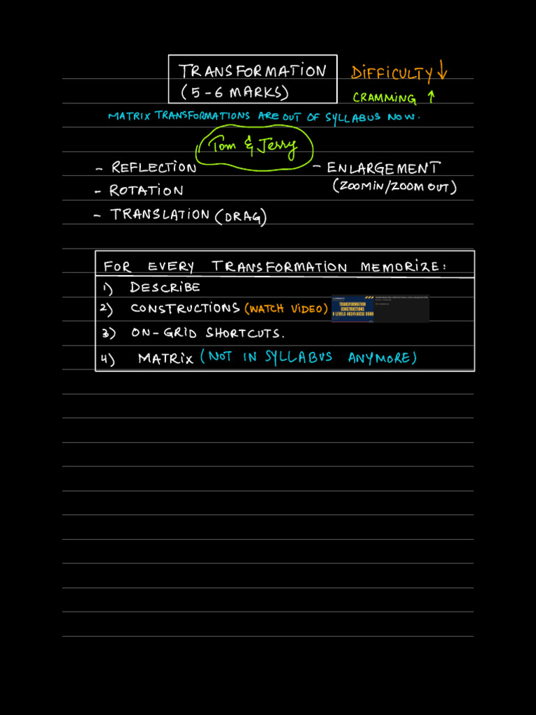 TRANSFORMATIONS ACCORDING TO 2025 | PDF | Rotation | Cartesian ...