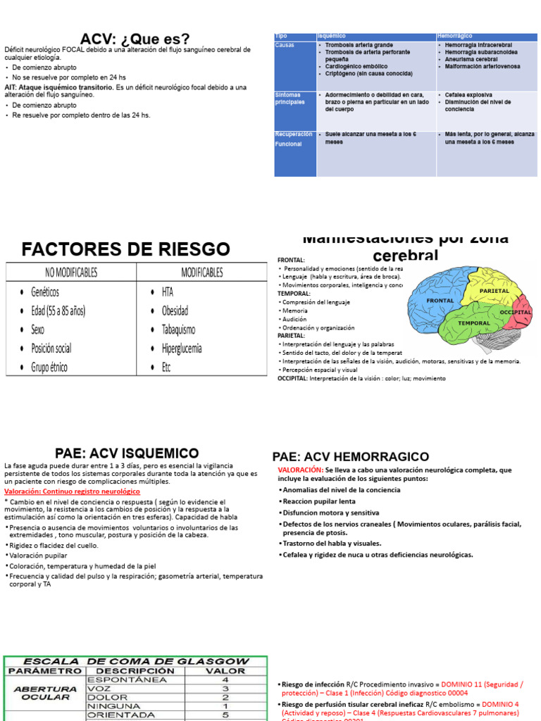 Factores de Riesgo: ACV: ¿Que Es? | PDF | Carrera | Isquemia