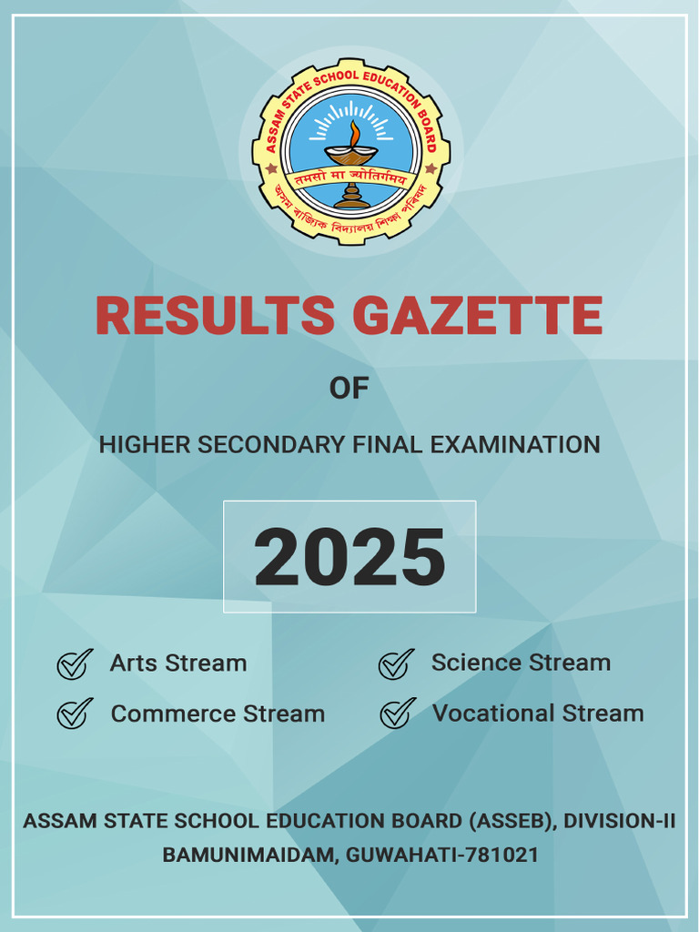 Results Gazette 2025 ASSEB, Div-II (Final 27042025) | PDF | Government ...