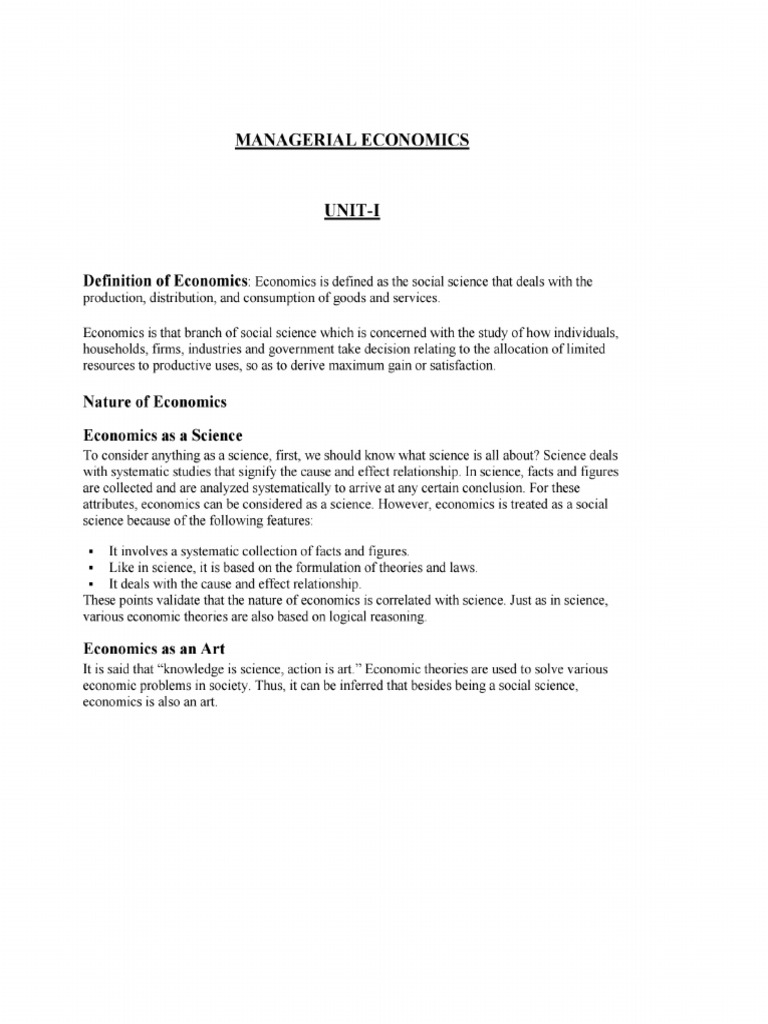 Managerial Economics | PDF