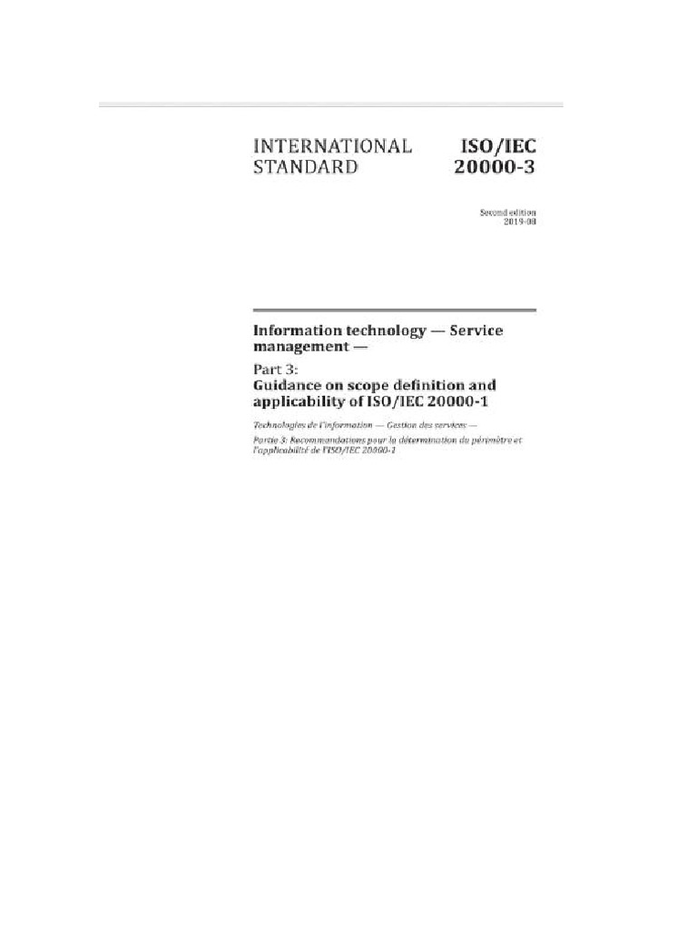Iso Iec 20000-3 2019 | PDF