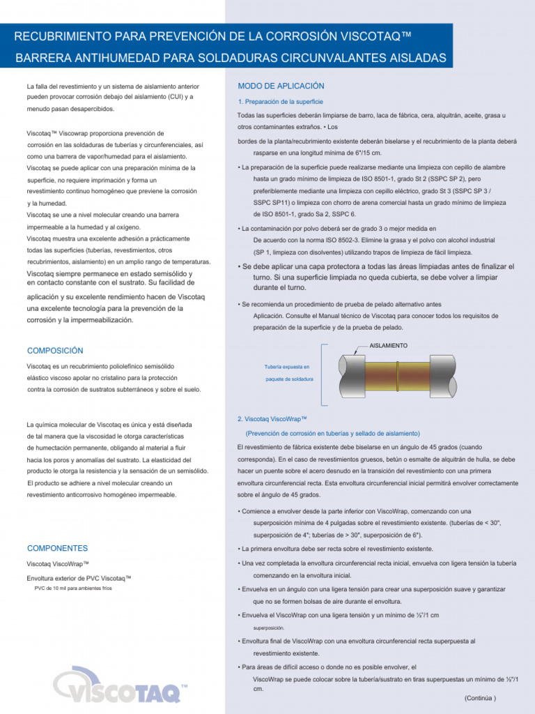 Premier Coatings Viscotaq Moisture Barrier For Insulated Girth Welds ...