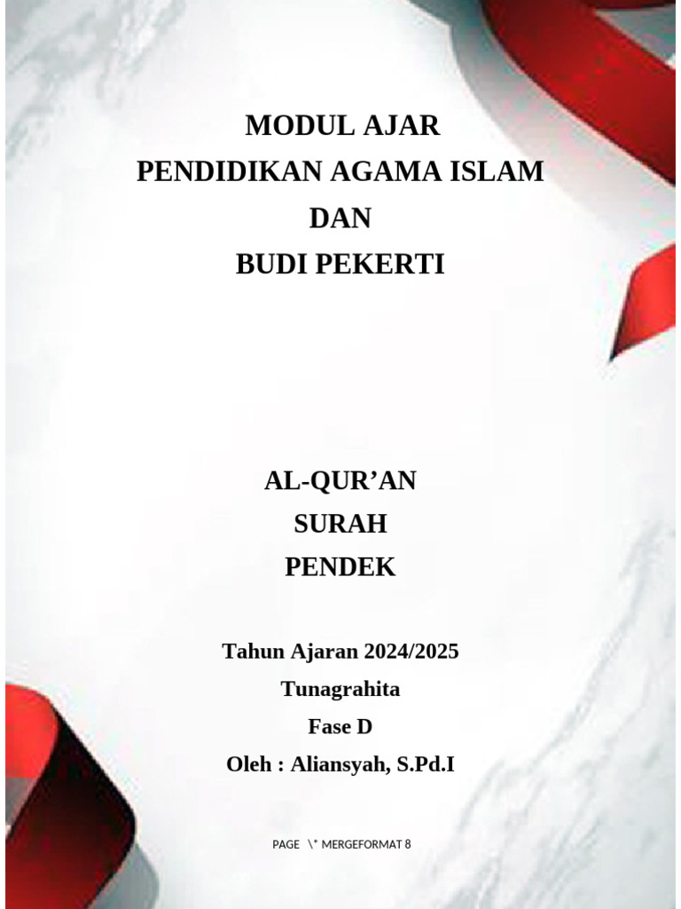 Modul Surah Pendek | PDF