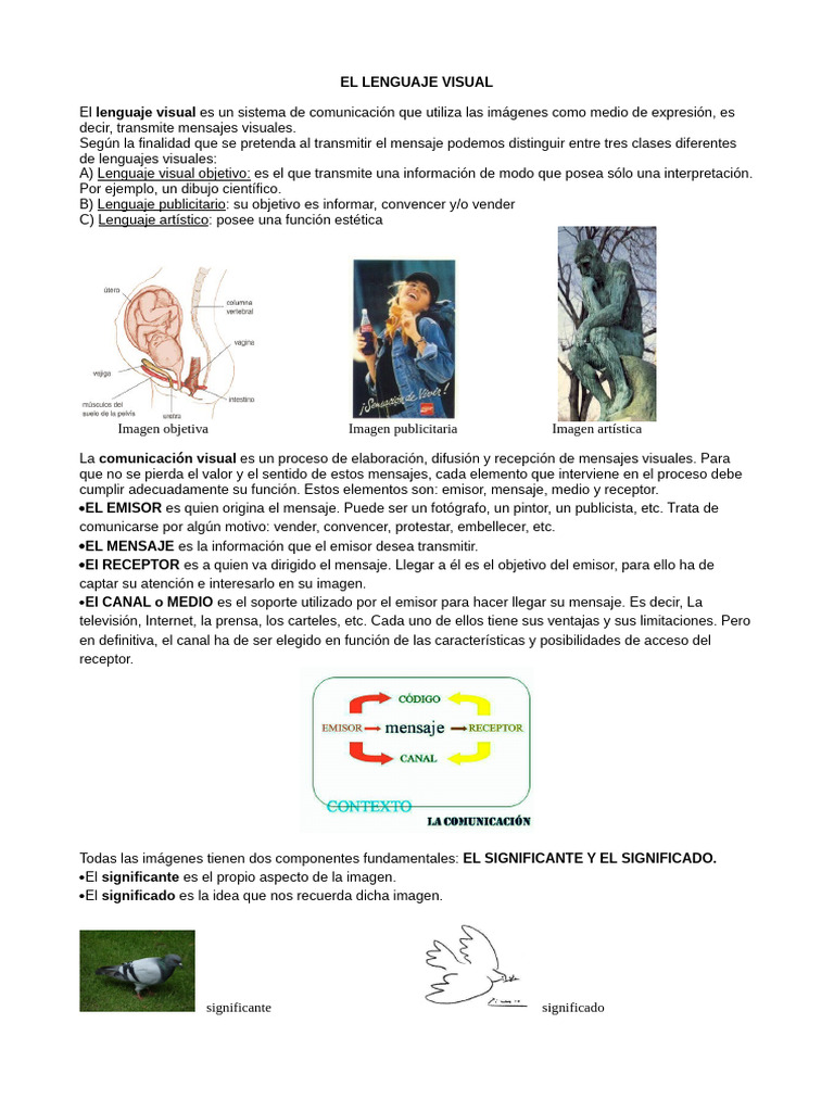 Tipos y Elementos del Lenguaje Visual | PDF | Comunicación | Imagen