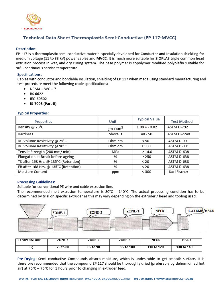 TDS - EP-117 - Semicon - MVCC | PDF | Electrical Conductor | Insulator ...