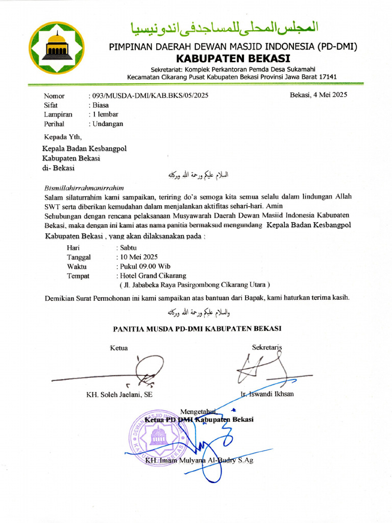 UNDAN KESBANG DARI DMI | PDF