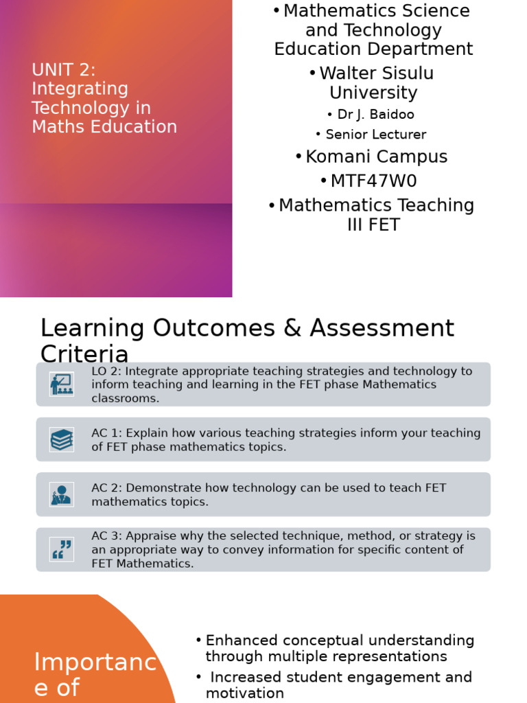 Integrating Technology Into Mathematics Education | PDF | Mathematics ...
