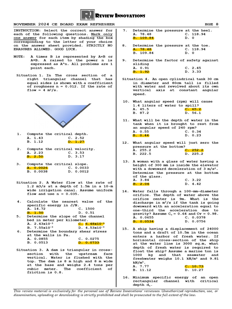 HGE 8 | PDF | Water | Pressure