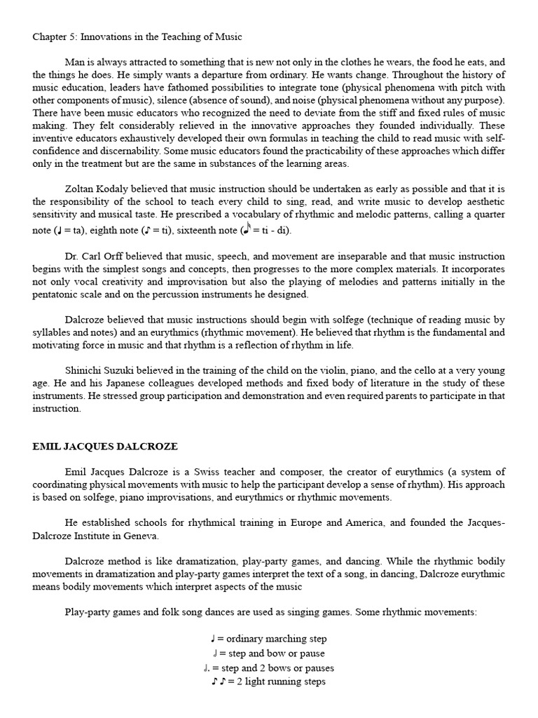 Written Report in Music | PDF | Music Education | Dances