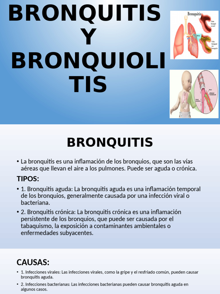 BRONQUITIS | PDF | Bronquitis | Neumonía