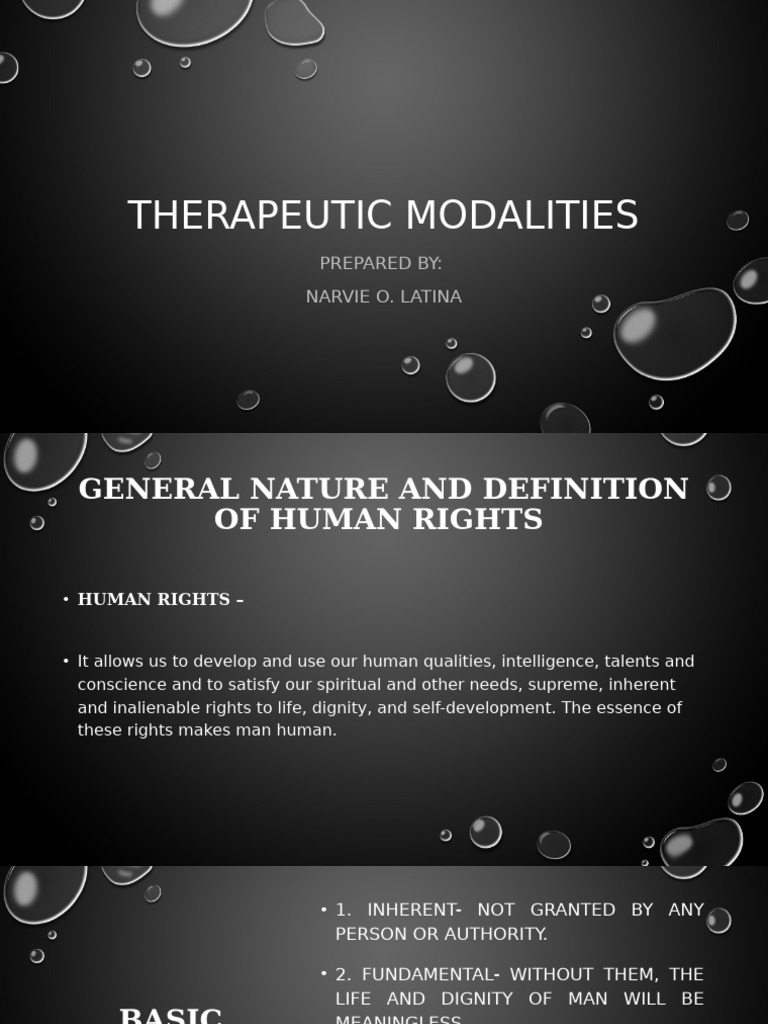Therapeutic-Modalities (1) | PDF | Restorative Justice | Human Rights