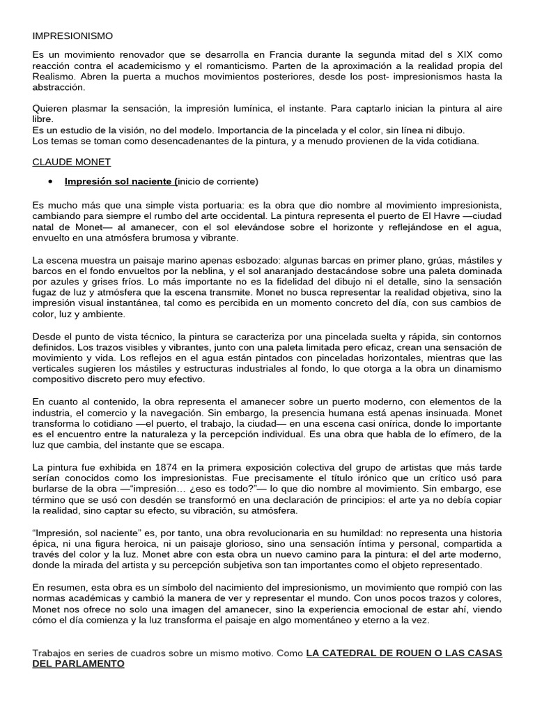 Impresionismo | PDF | Pierre Auguste Renoir | Paul Cezanne