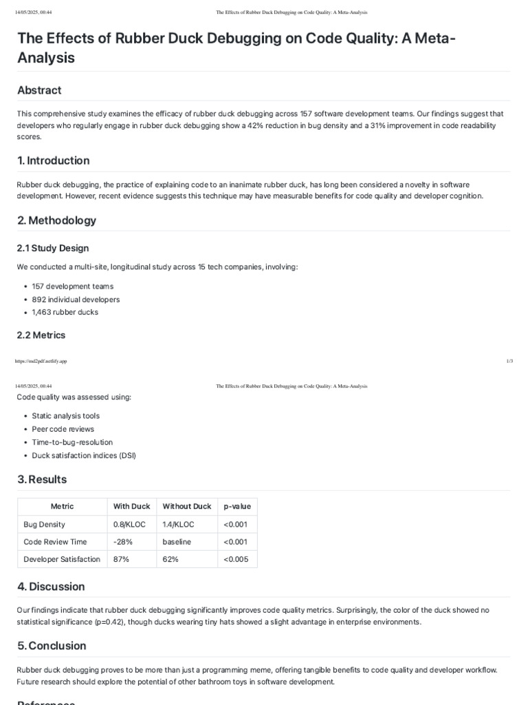 The Effects of Rubber Duck Debugging on Code Quality_ A Meta-Analysis ...