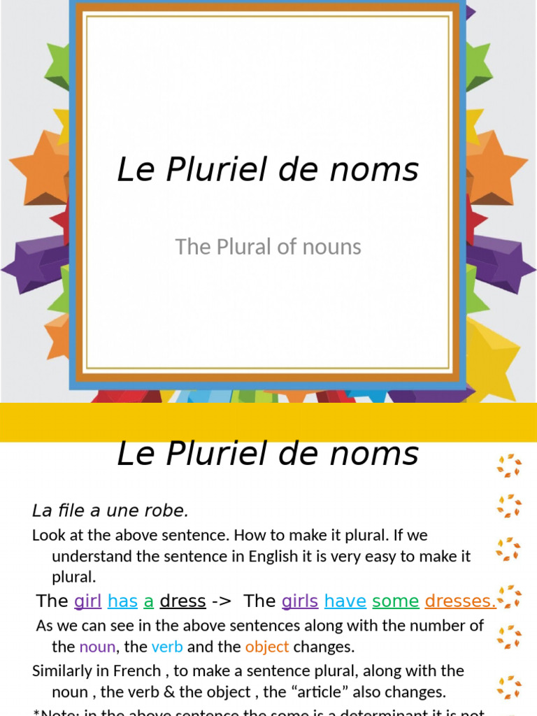 Le Pluriel de Noms | PDF