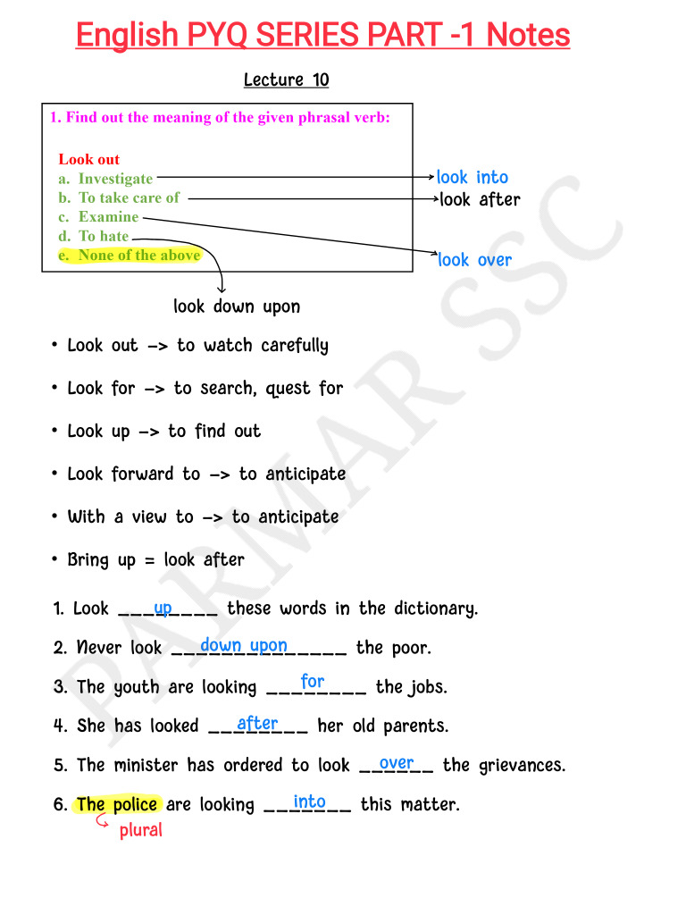 Day 10 - English Pyq Series | PDF