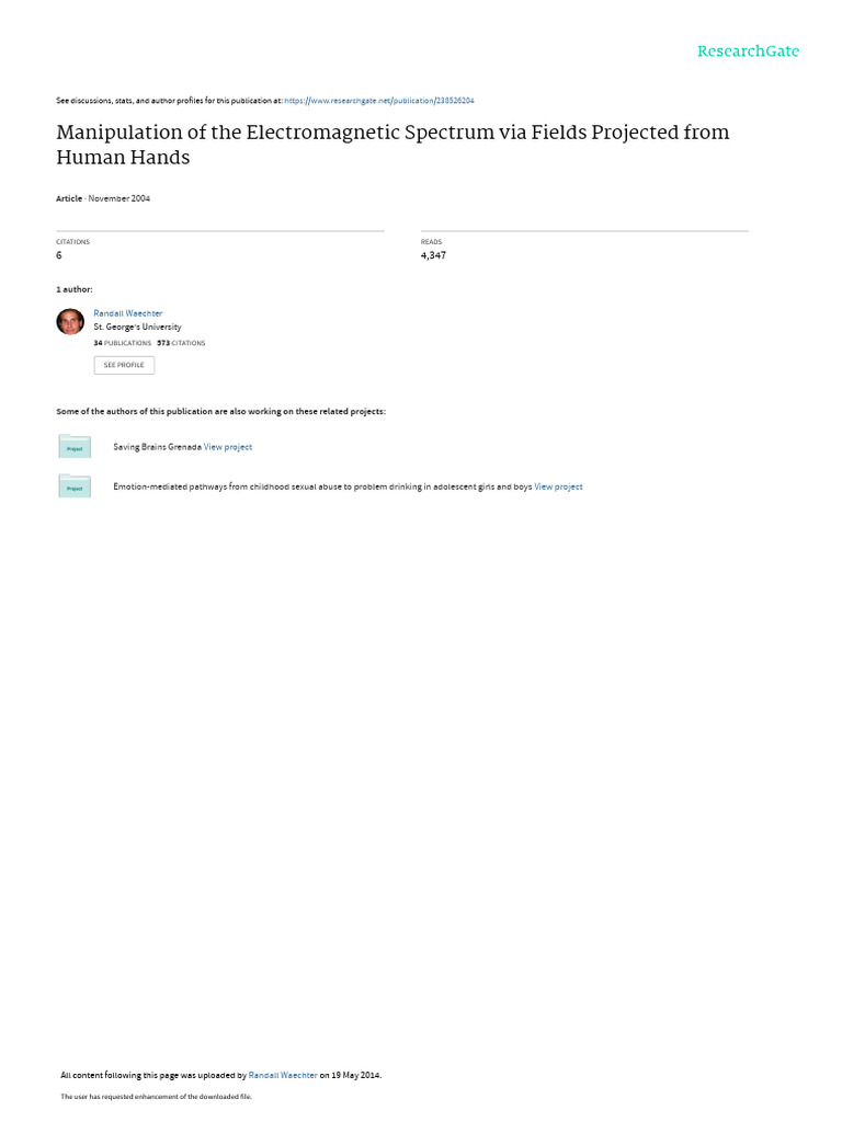 Manipulation of The Electromagnetic Spectrum Via Fields Projected From ...