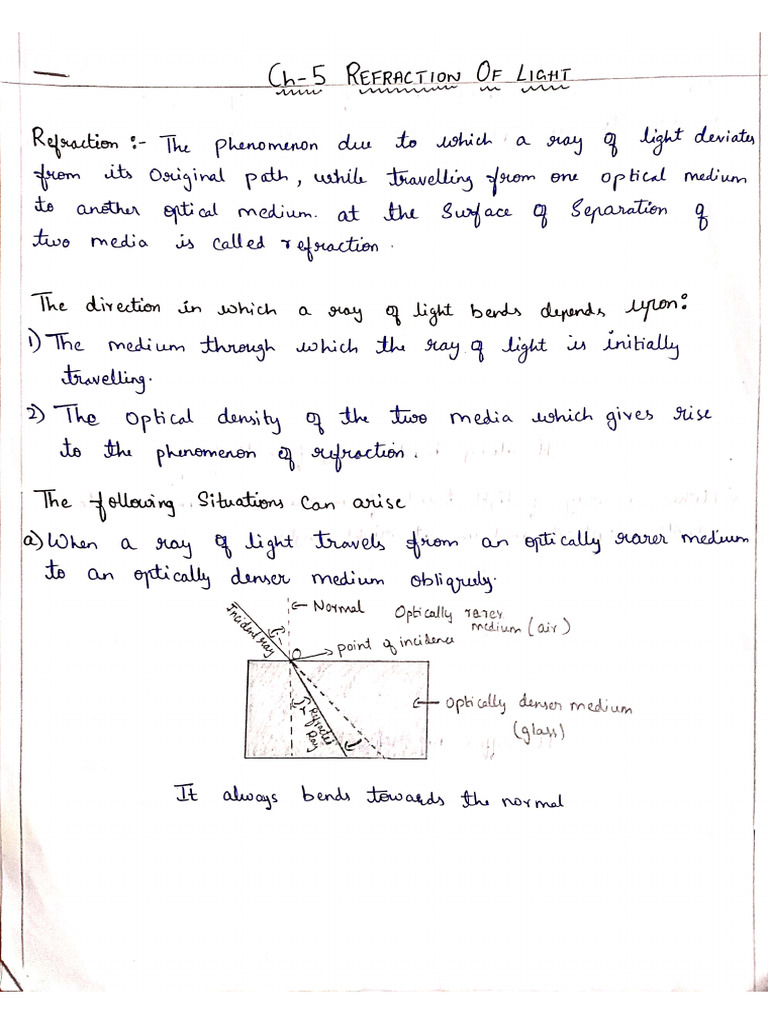 Refraction of Light | PDF
