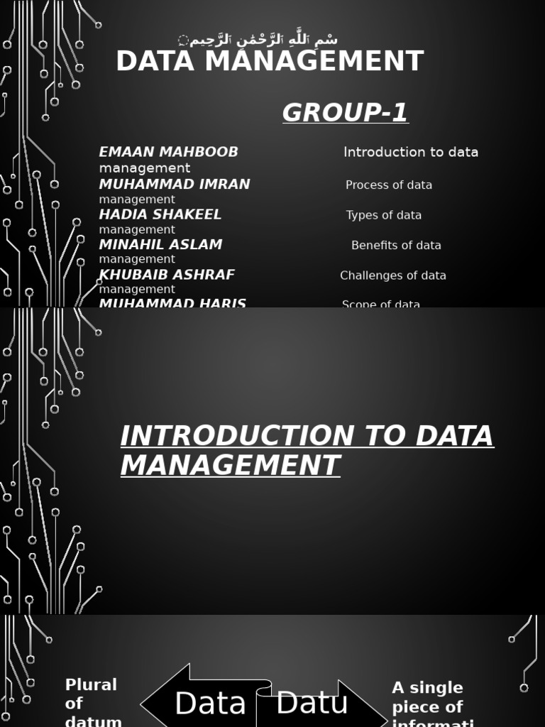 Introduction To Data Management | PDF | Metadata | Data Management