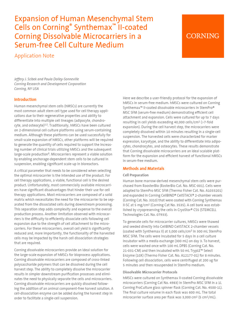 CLS AN 480 CellSTACK Application Note | PDF | Stem Cell | Flow Cytometry
