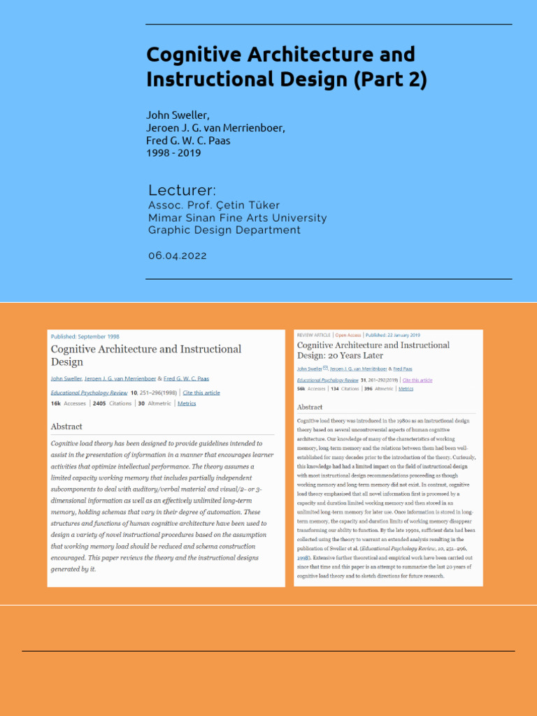 Cognitive Architecture and Instructional Design (Part2) | PDF
