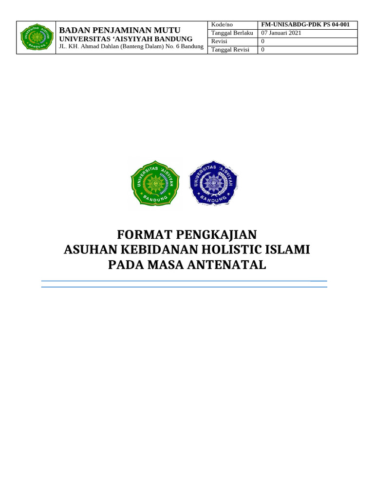 Soap 1 Pemeriksaan Anc | PDF