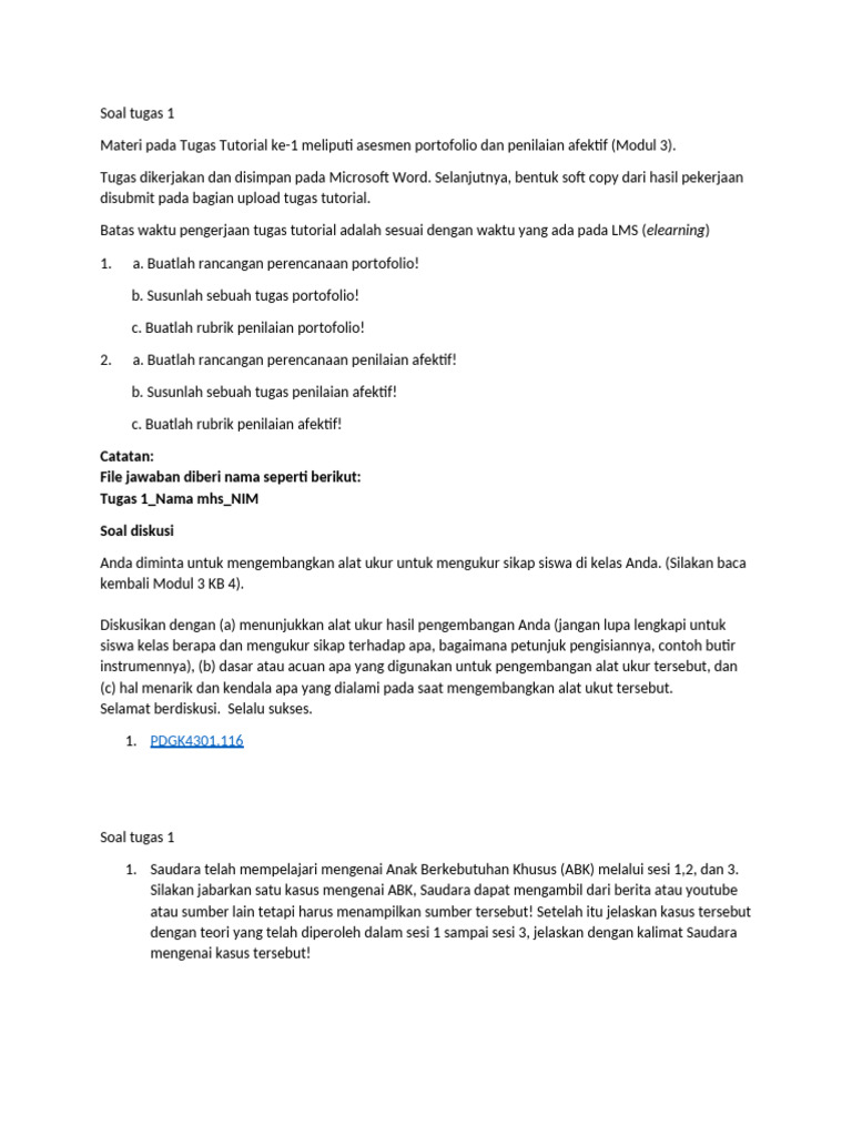 Soal tugas 1 | PDF