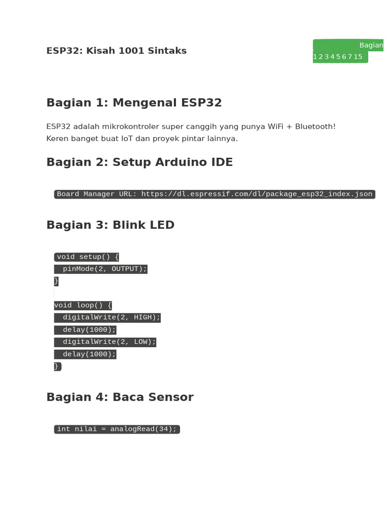 Esp32 Kisah 1001 Sintaks Full | PDF