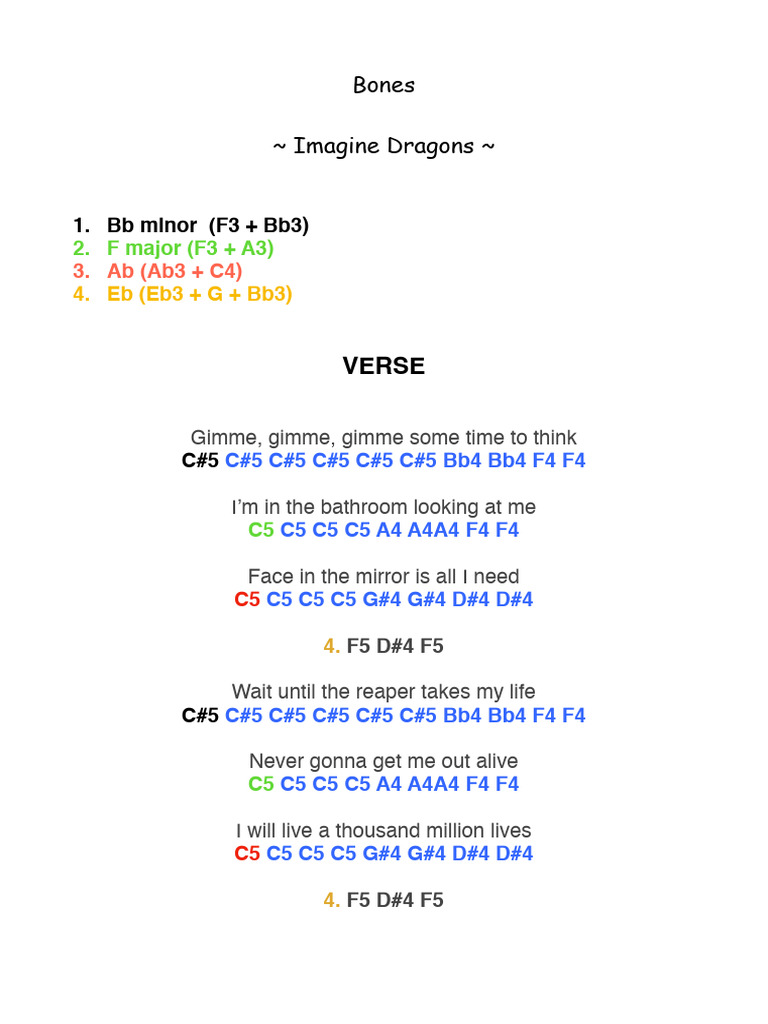 Bones + LH Chords | PDF