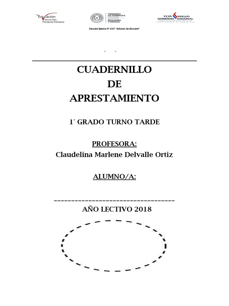 Cuadernillo de Aprestamiento 1° Grado | PDF
