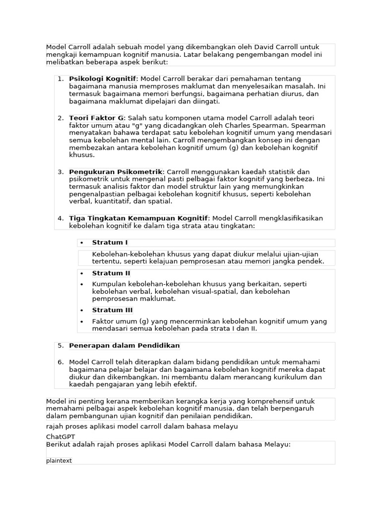 Model Carroll | PDF