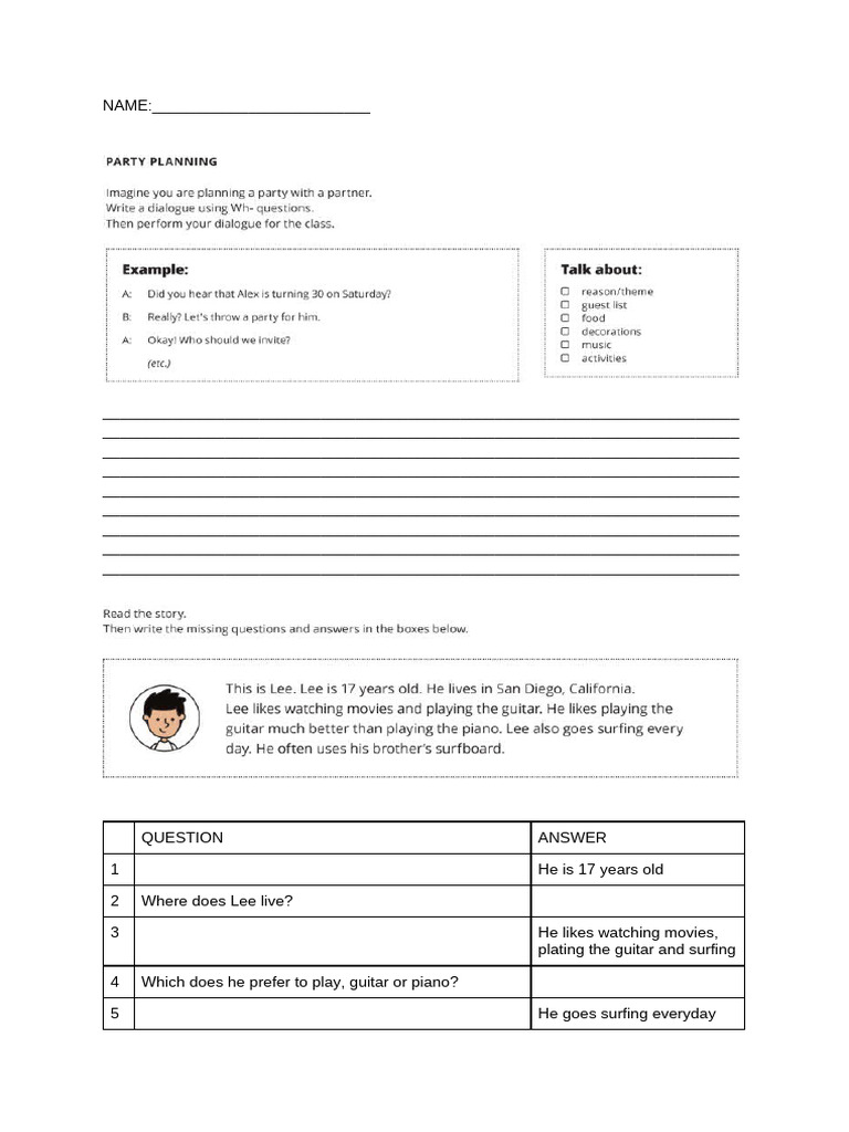 WH Questions | PDF