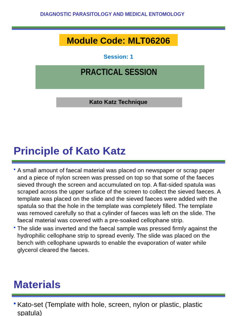 Kato Katz Technique | PDF