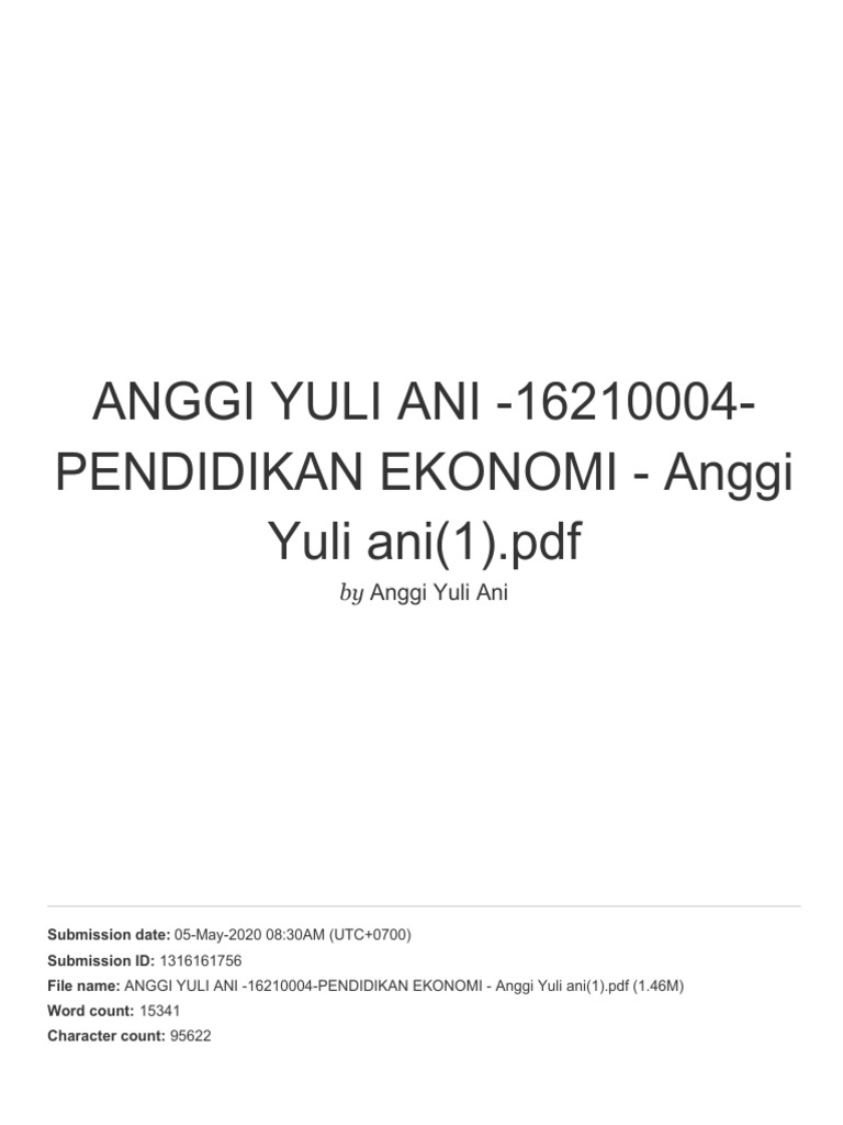 ANGGI YULI ANI - 16210004-PENDIDIKAN EKONOMI - Anggi Yuli Ani PDF | PDF