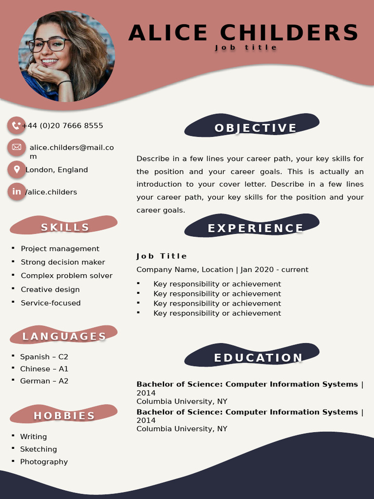 25 Graduate CV Template A4 | PDF