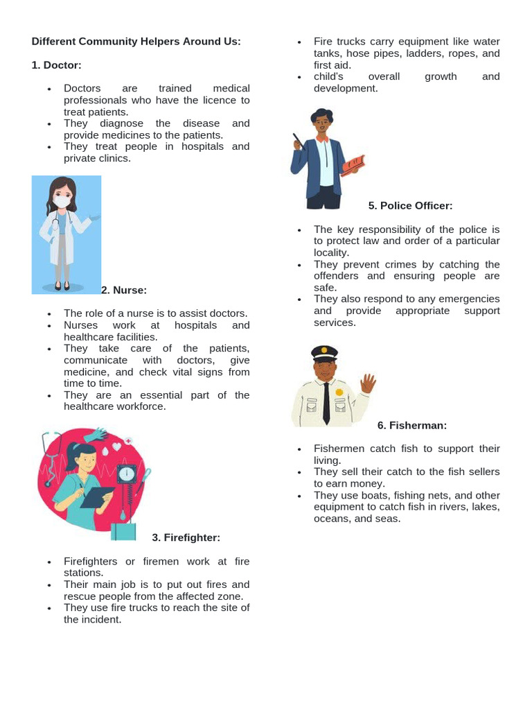 Different Community Helpers Around Us | PDF | Agricultural Machinery ...