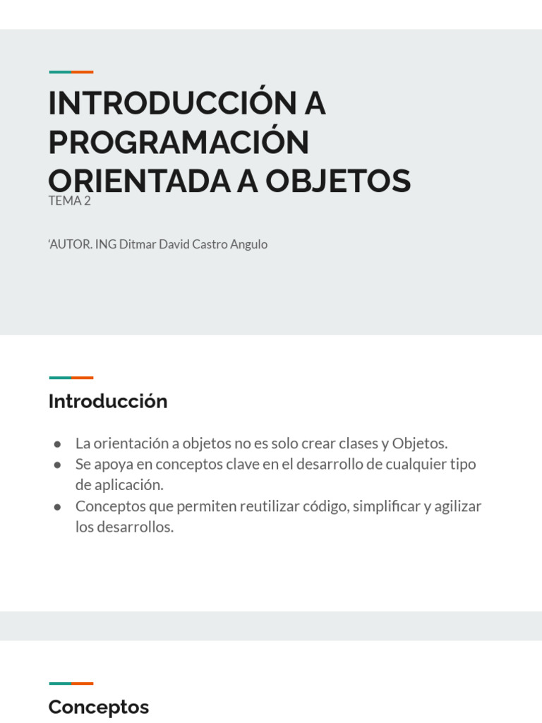 Introducción A Programación Orientada A Objetos | PDF | Herencia ...