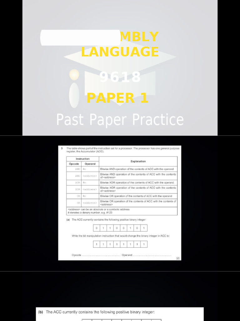 Assembly Language Practice Without Answers | PDF