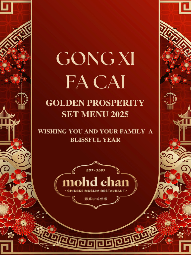 Mohd Chan Golden Prosperity Menu 2025 10 Pax | PDF | Thai Cuisine | Foods