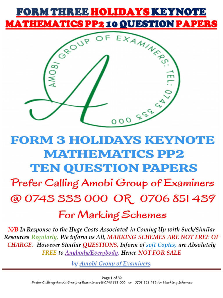 F3 Maths PP2 H | PDF | Circle | Elementary Geometry