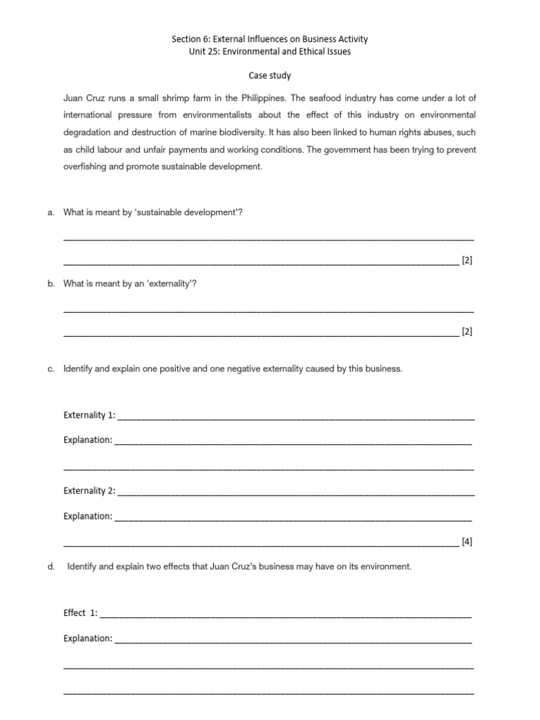 Environmental and Ethical Issues | PDF | Economy And The Environment ...